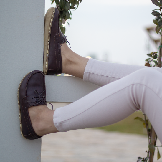 Barefoot Minimalist Shoes Bitter Brown Women - Nefes Shoes